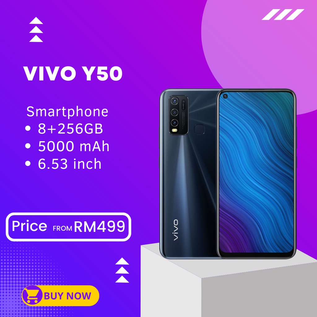 Vivo Y50 (8GB RAM 128/256GB ROM) original secondhand 95% Good condition ...