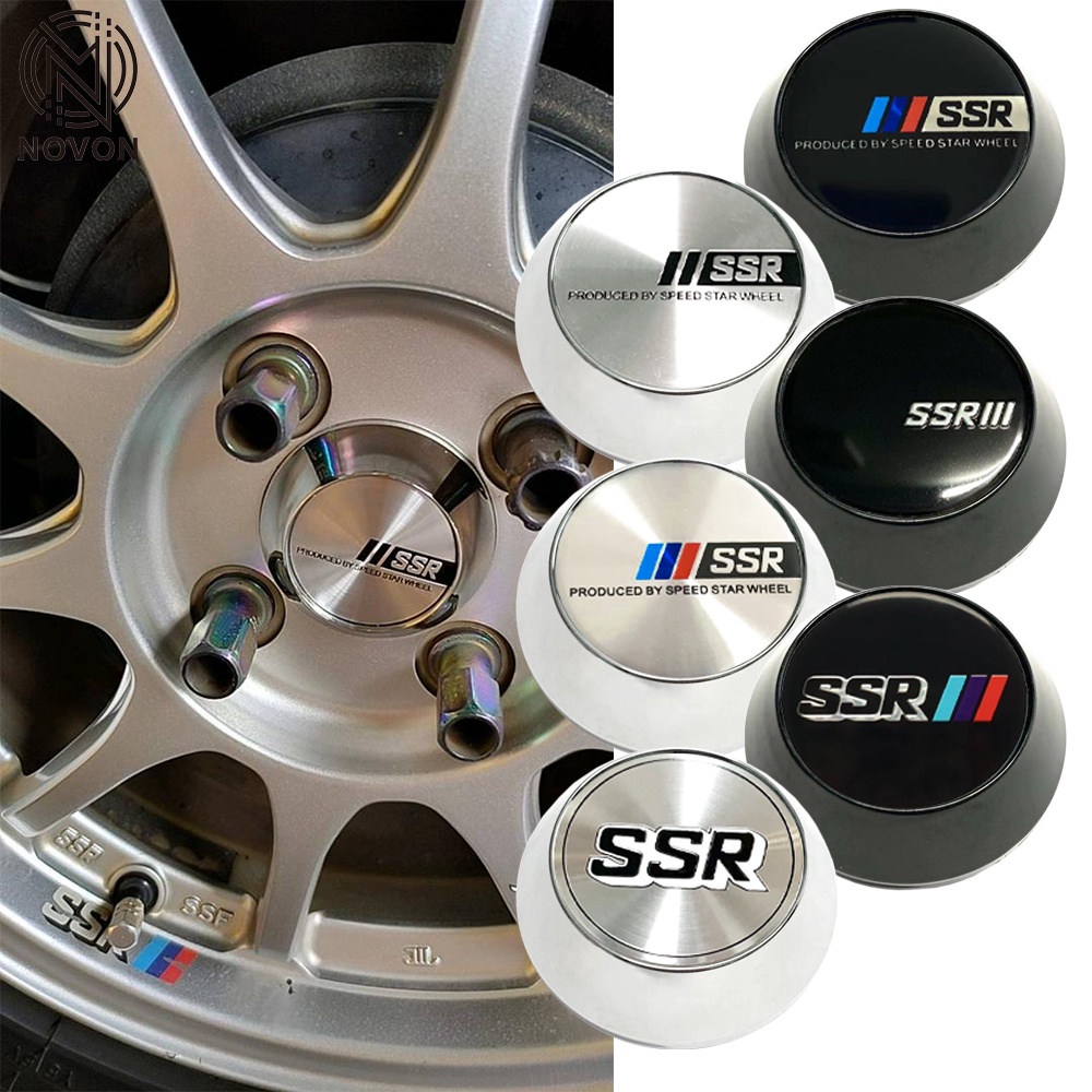 1PC 60MM SSR Logo Black Silver center caps Car Modified Wheel Center ...