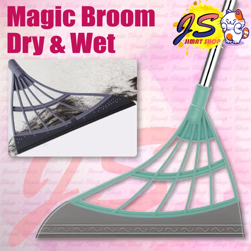Magic Broom Dry & Wet Floor Cleaning Brushes Multipurpose Sweeper Mop ...