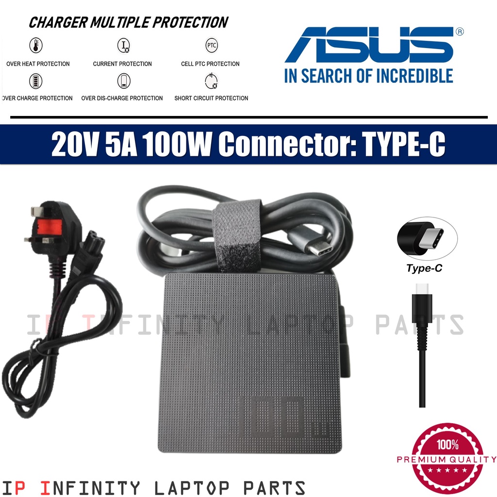 Asus 100W 65W ROG Flow X13 Z13 GV301QH A20-100P1A USB-C 20V 5A Type-c ...