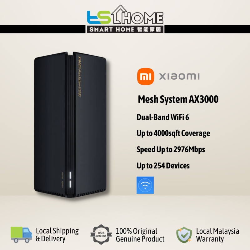 Xiaomi Router AX3000 System 5GHz Dual WiFi 6 up to 2976mbps 254 devices ...
