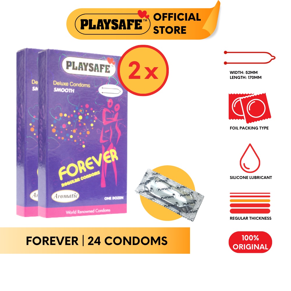 Playsafe Forever Condom (12's x 2 Boxes) - Value Pack | Shopee Malaysia