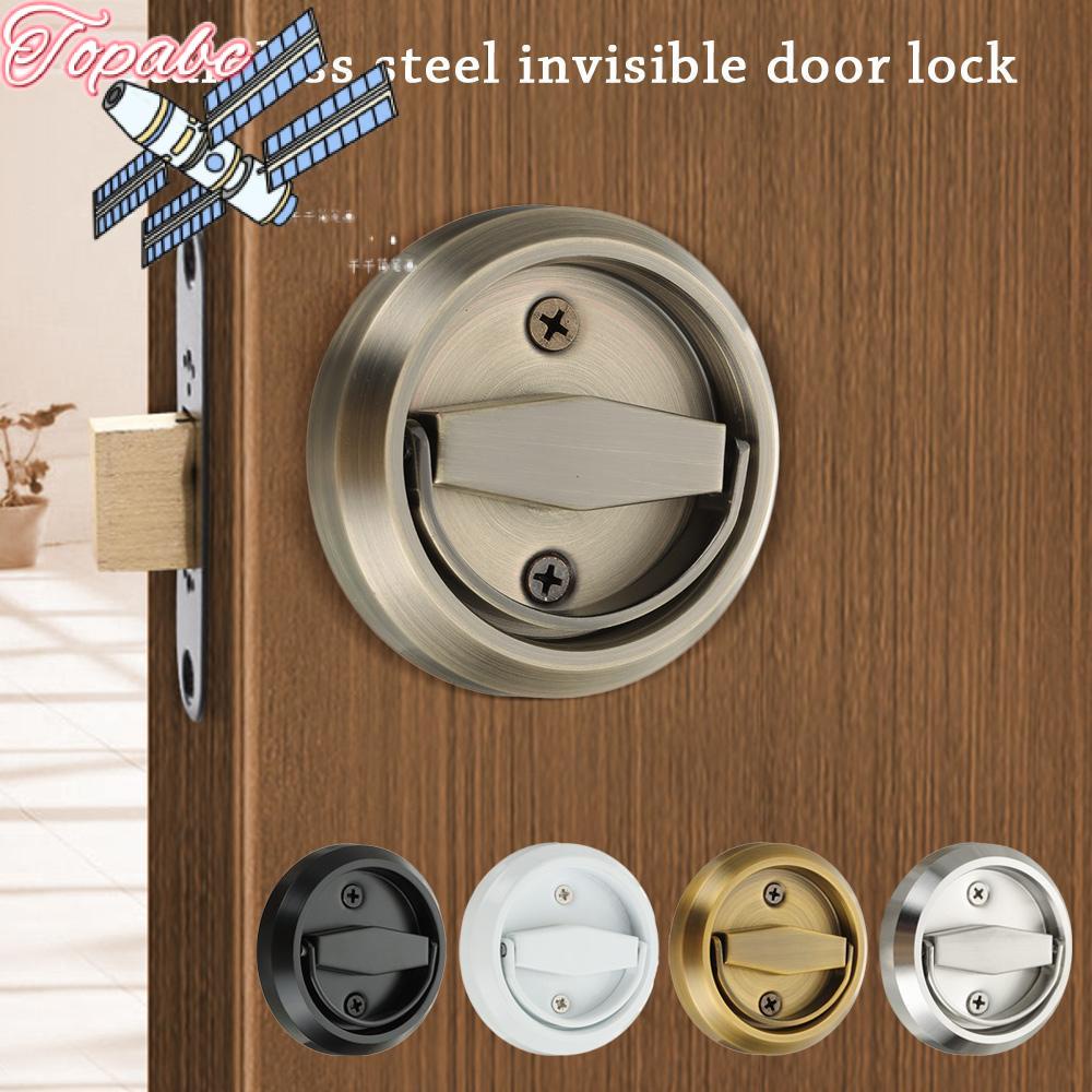 TOPABC Hidden Door Handle Lock Fire Proof Stainless Steel Invisible ...