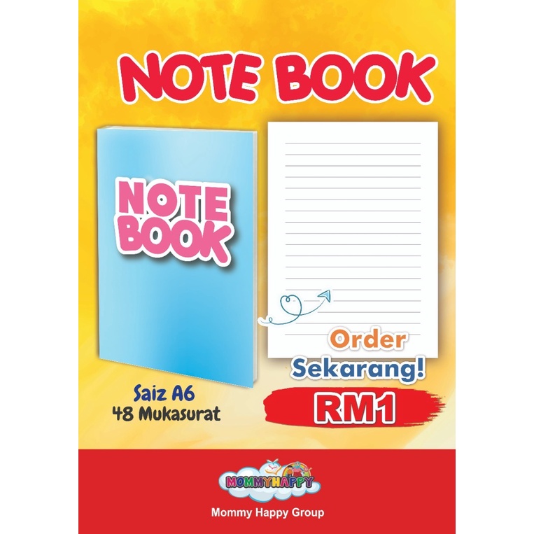 BUKU NOTA MH SAIZ A6 (DESIGN BIRU PLAIN) | Shopee Malaysia