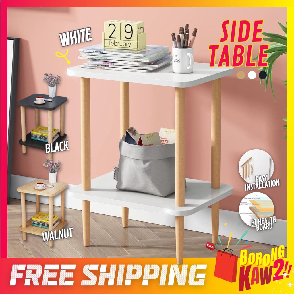 BKK Wooden Side Table Coffee Table Bedroom Bed Table Meja Kopi Meja ...