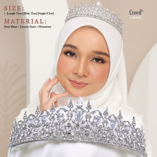 [CROWN Bride] LAUREL Zirconia, Crown Rhinestone, Crown Tunang, Crown ...
