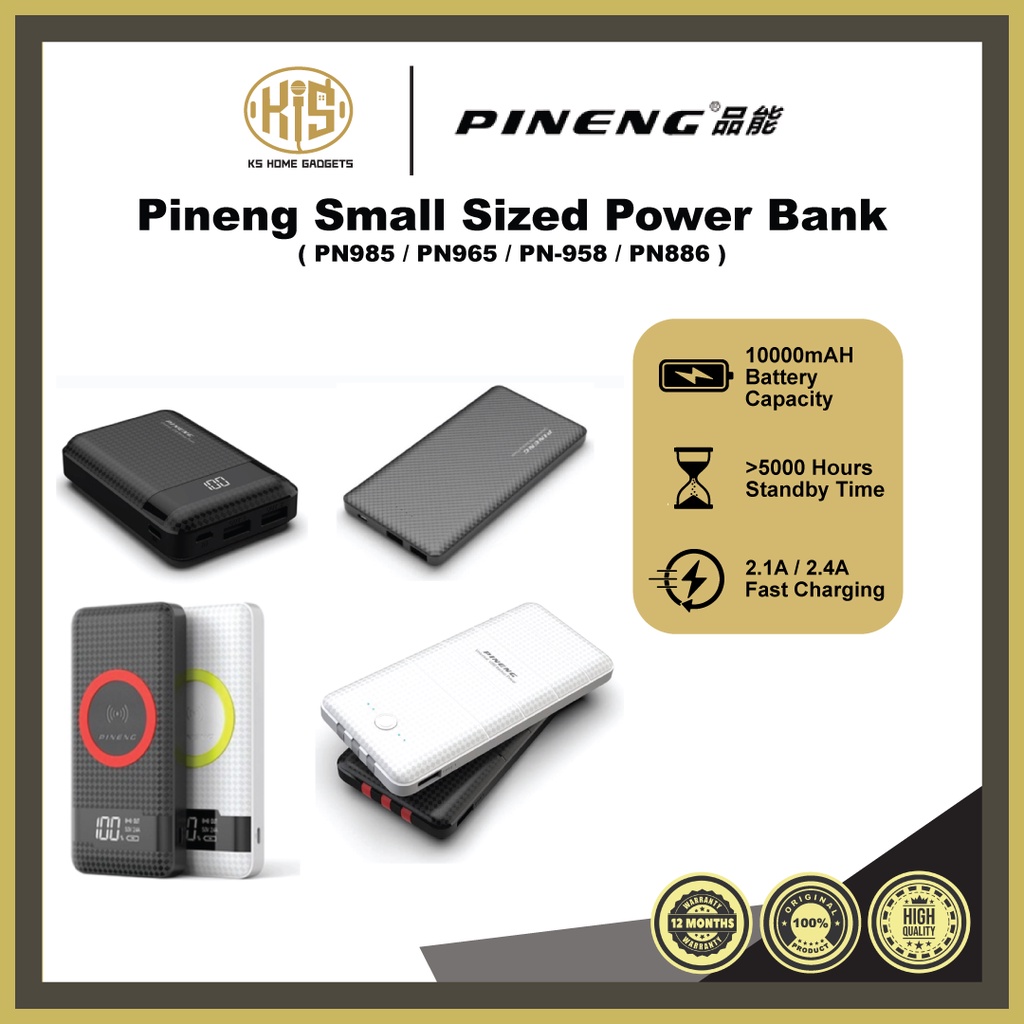 Pineng Powerbank 10000mAh Small Size Power Bank | Shopee Malaysia