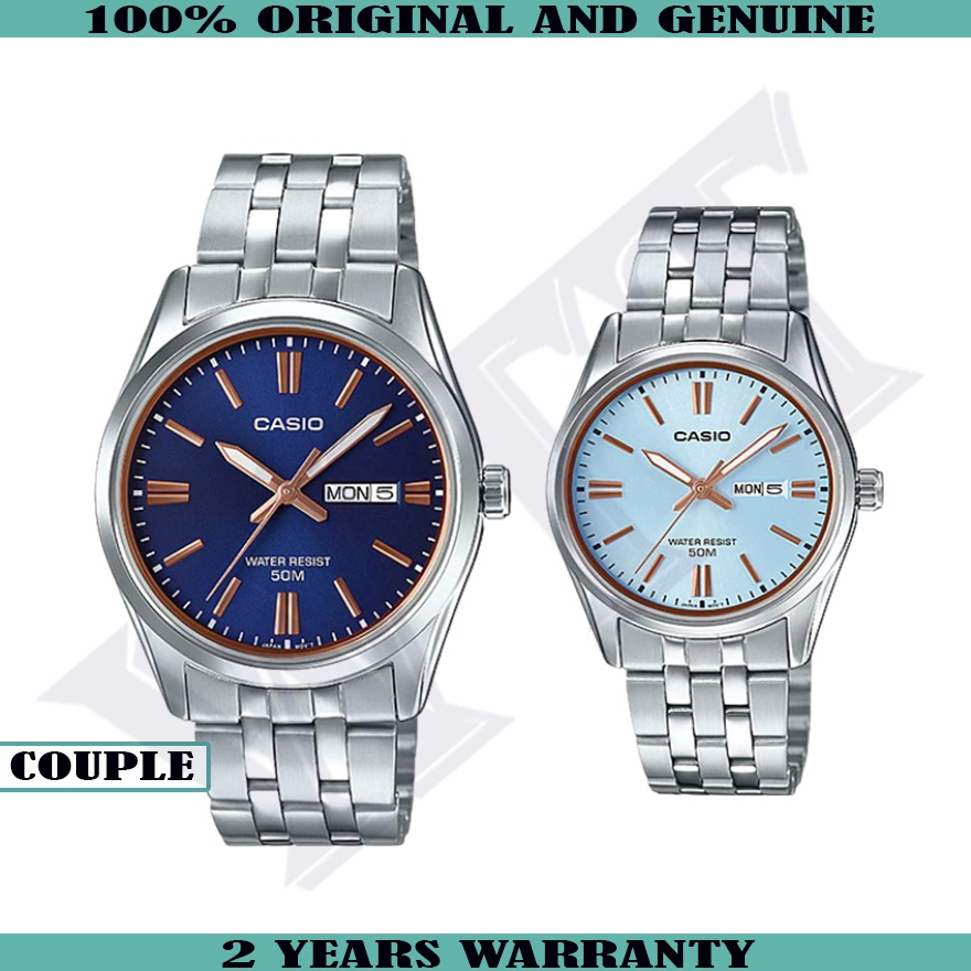 Casio Original Mtp 1335d 2a2 And Ltp 1335d 2a Couple Watch 2 Years