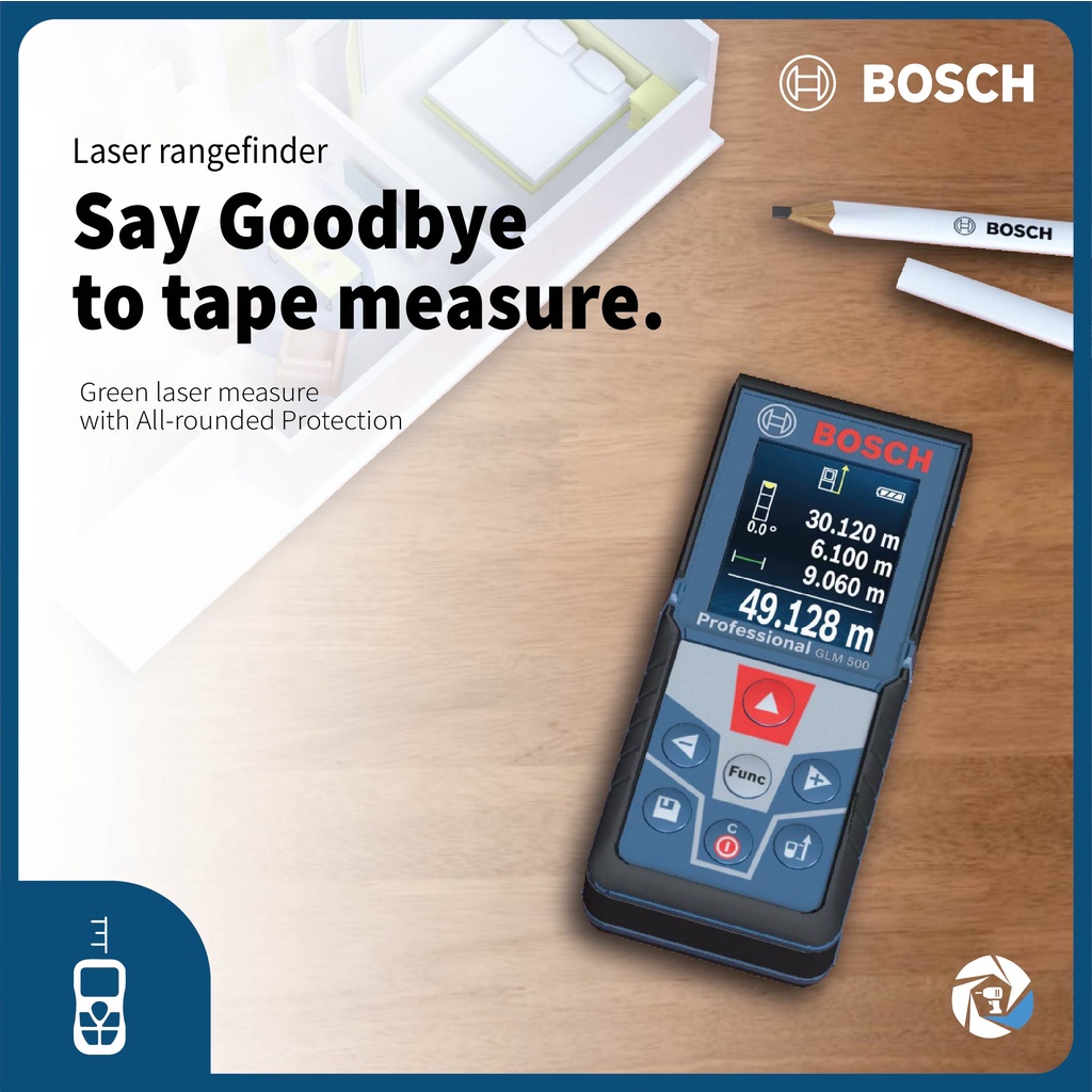 BOSCH { GLM40 | GLM400 | GLM50-23G | GLM50-27CG | GLM500 } PROFESSIONAL DIGITAL LASER MEASURE ...