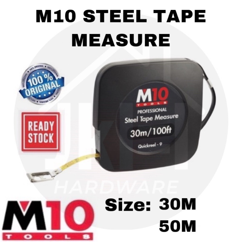 (100%ORIGINAL) M10 STEEL TAPE MEASURE 30M 50M TALI TAPE | Shopee Malaysia