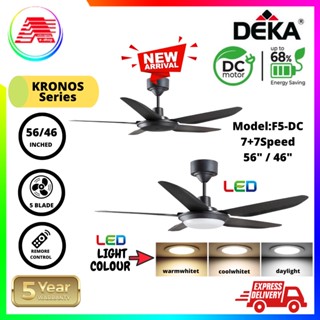NEW-DEKA KRONOS F5DC F5DCL 56" 46" 5 Blades DC Motor 7 Speed Forward ...