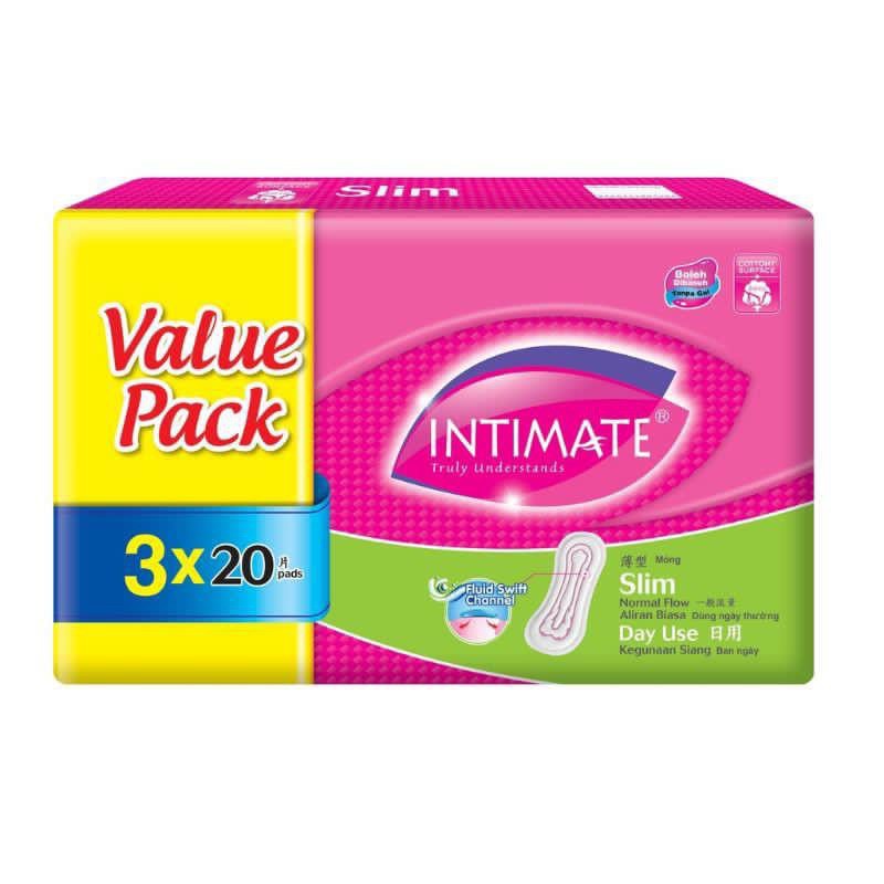 Intimate Slim Non Wing Day use 3x20's Value Pack pads | Shopee Malaysia