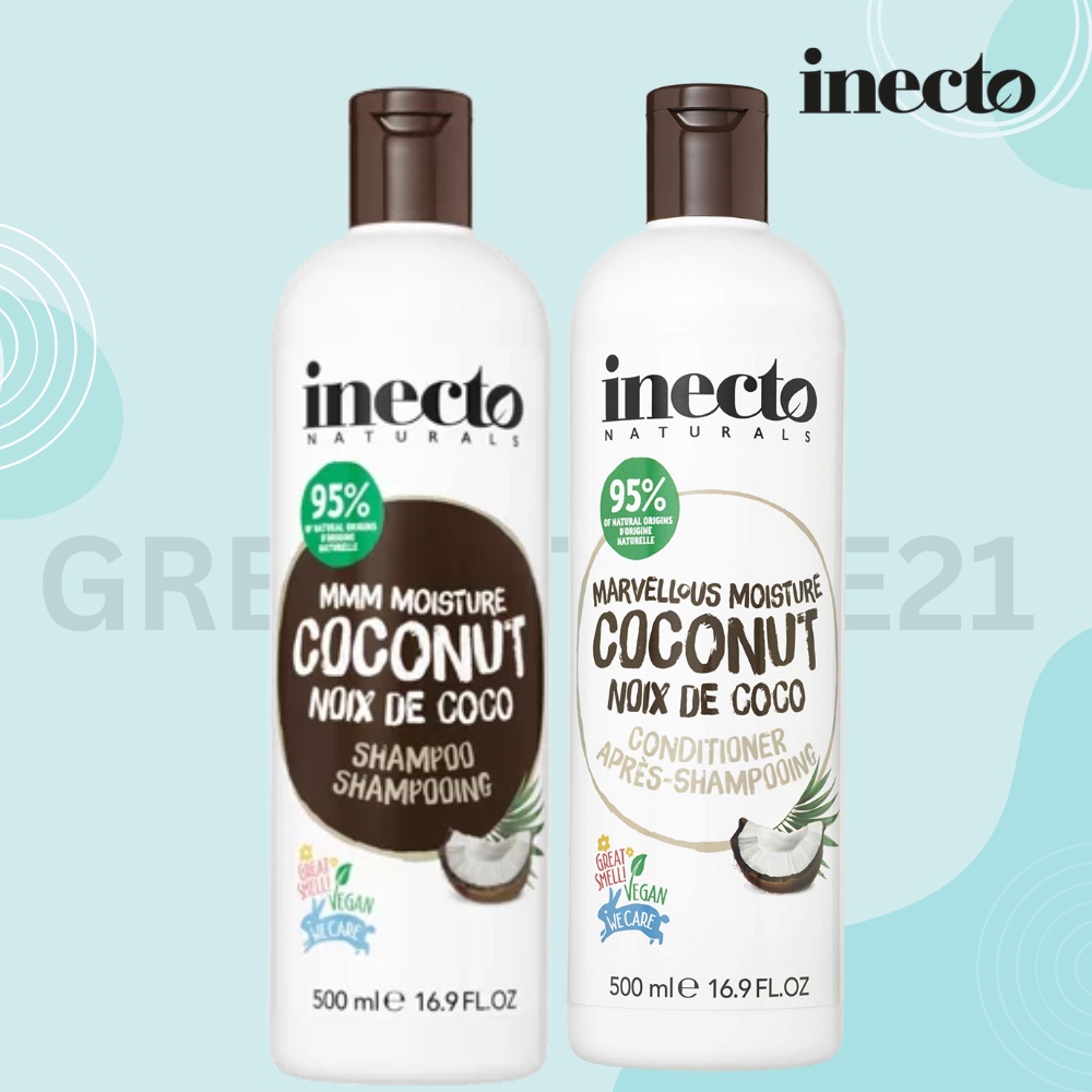 Inecto Coconut Hair Shampoo & Conditioner Set 500ml - Deeply Nourish ...