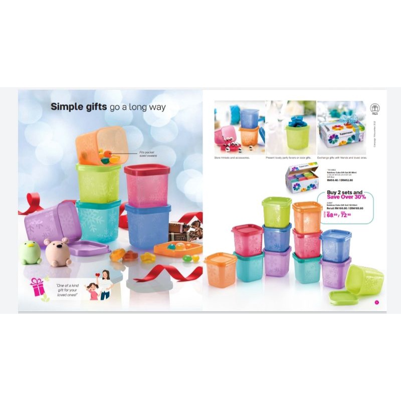 Tupperware Rainbow Cubes Gift Set 80ml (6pcs) | Shopee Malaysia