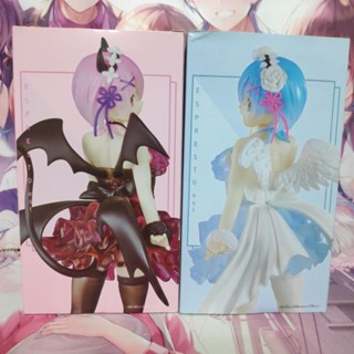 Banpresto Espresto EST Re:Zero Rem Angel & Ram Devil Clear & Dressy Version Figure | Shopee Malaysia