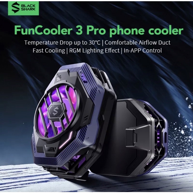 Black Shark Funcooler 3 Pro Phone Cooler RGB Light Cooler for Gaming ...