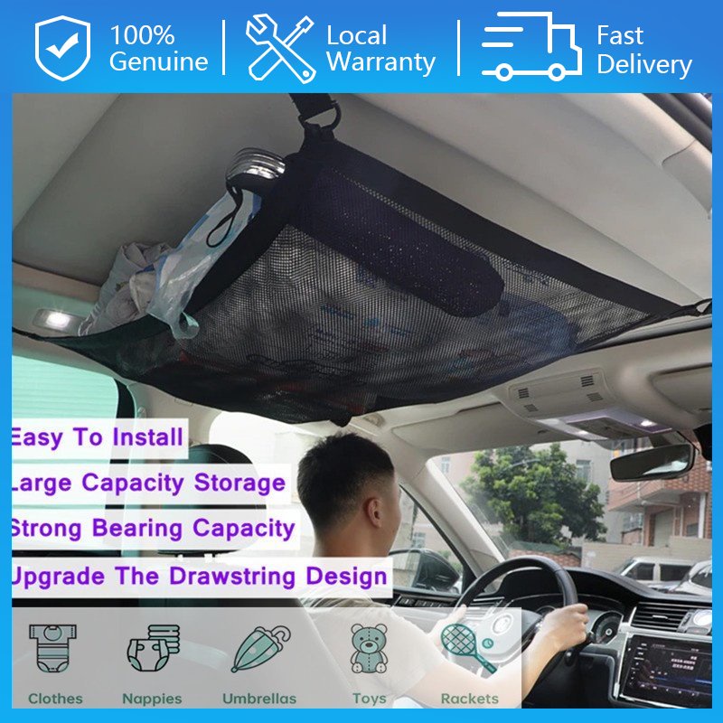 Car Ceiling Interior Roof Storage Bag Universal In-vehicle Organizer ...
