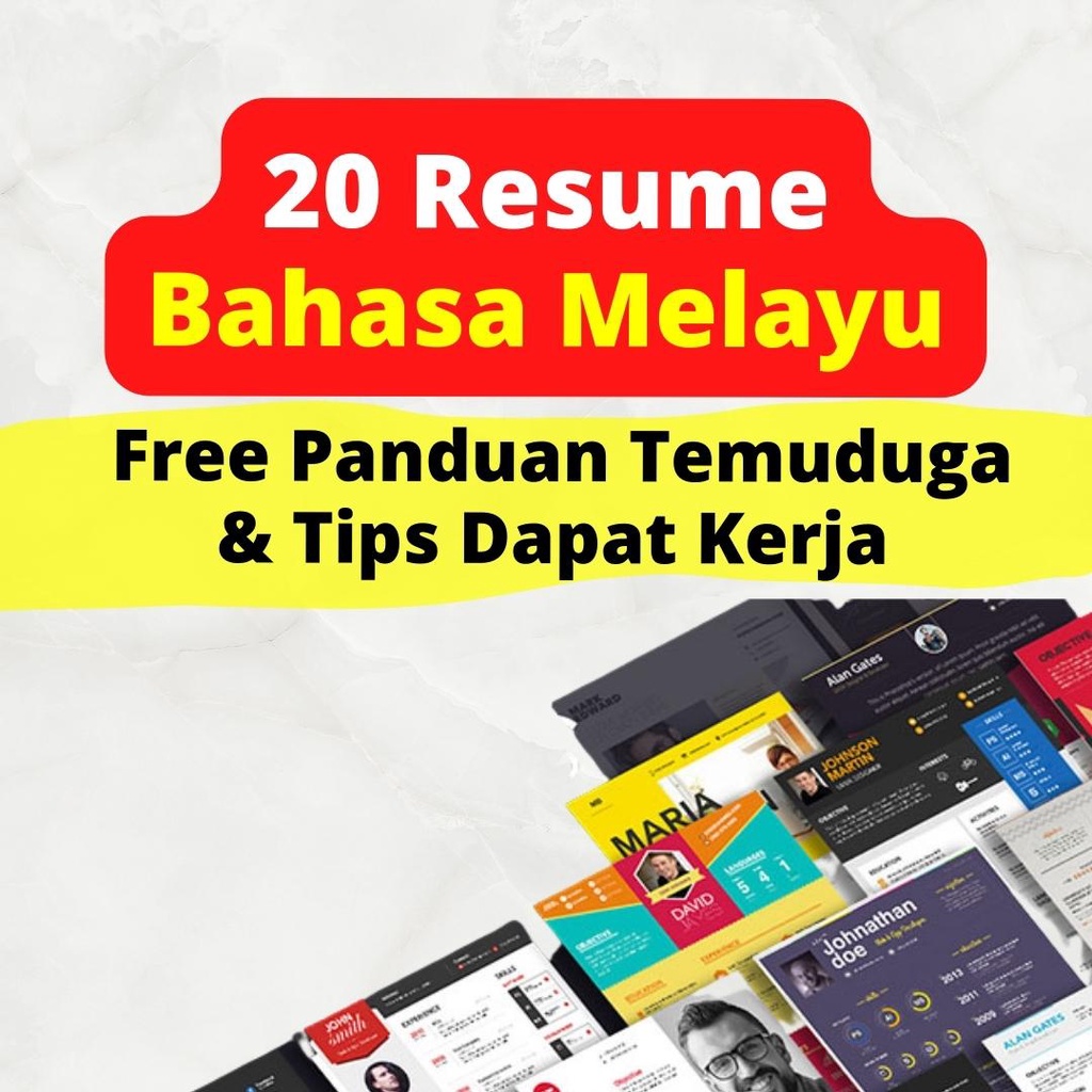 Template Resume Bahasa Melayu, CV Bahasa Melayu murah cantik mudah ...