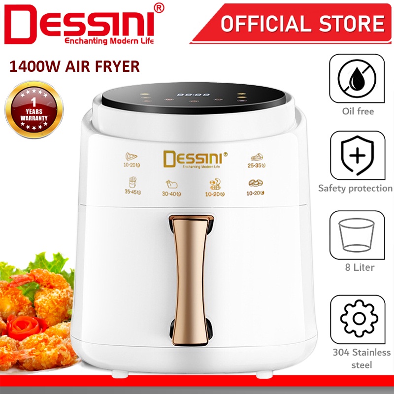 DESSINI ITALY AF-60 Electric Oven Convection Air Fryer Toaster Timer ...
