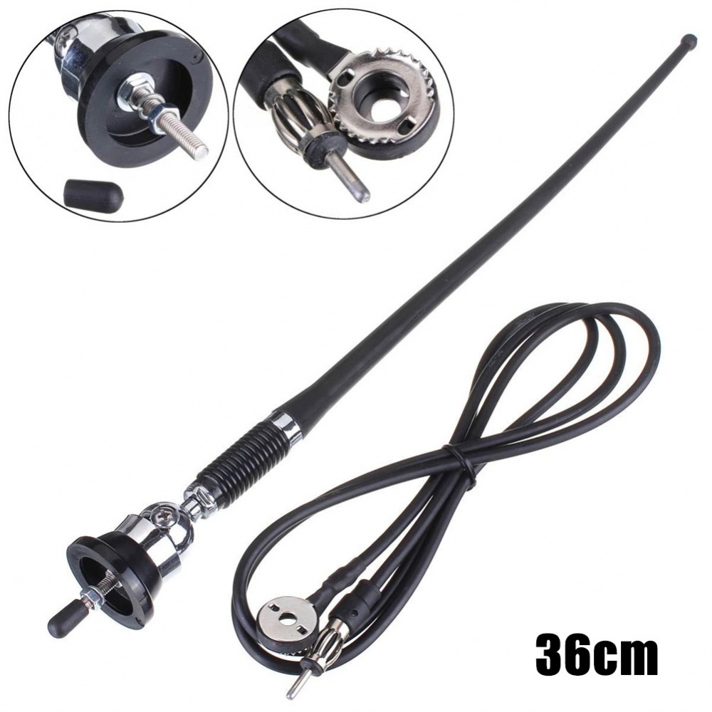 Universal Car Antenna 36cm Radio Aerial Roof Mounted Antenna With 1.3m ...