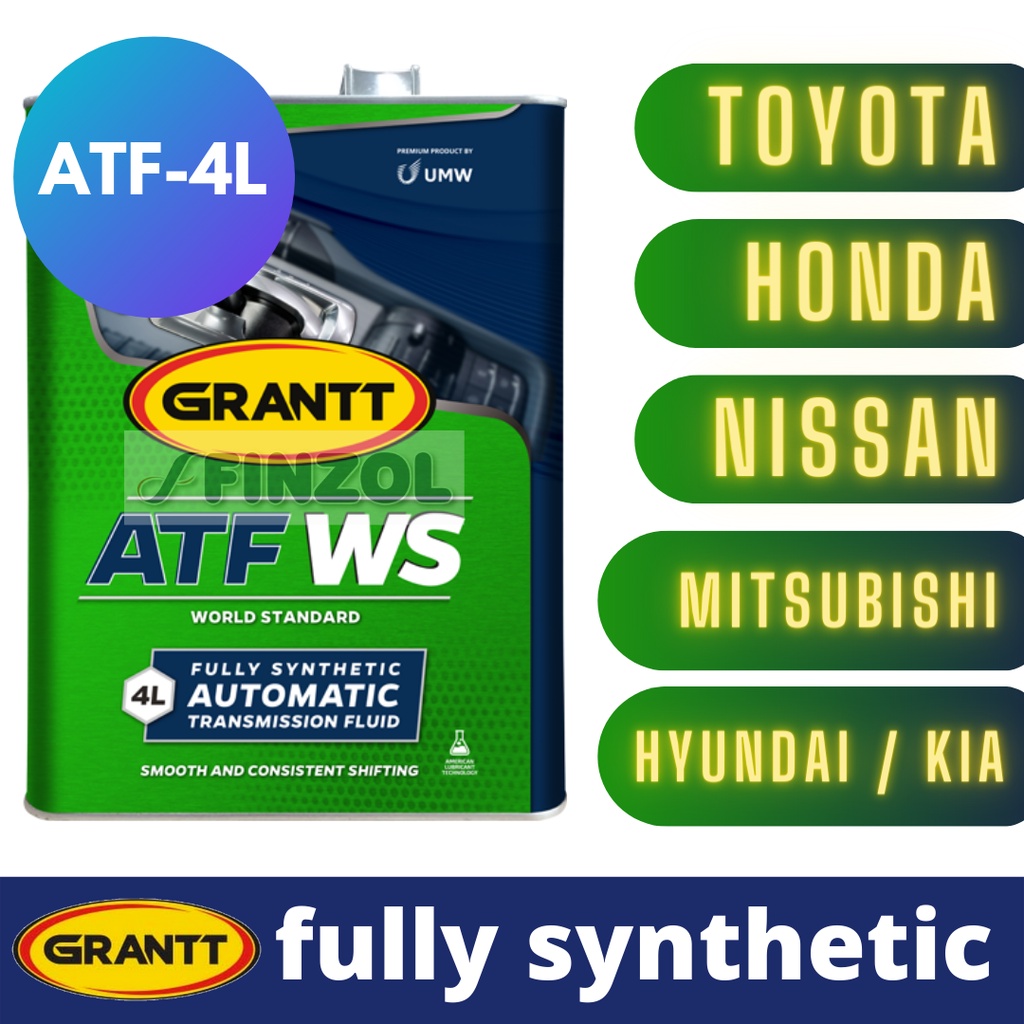 Minyak Gear Grantt ATF WS 4L Fully Sintetik for Nissan Matic-S/Honda DW ...