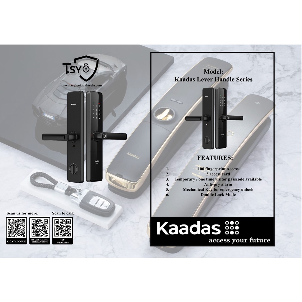 KAADAS R20 Digital Door/ KAADAS Smart Lock / SAMSUNG YALE KEYWE KAADAS BOSCH | Shopee Malaysia