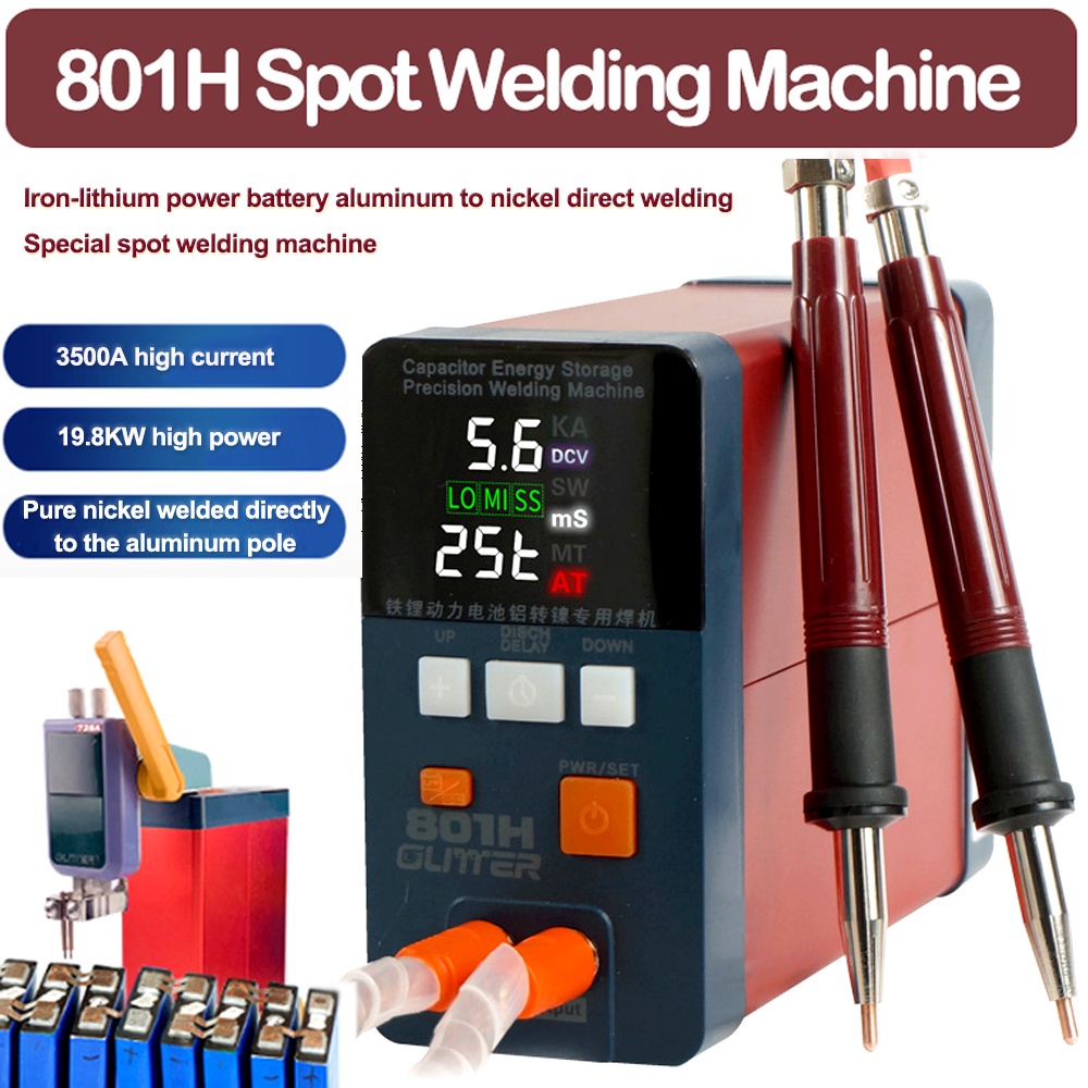 GLITTER 801H Spot Weling Machine 19.8KW 3500A Pulse Butt Welder lifepo4 ...