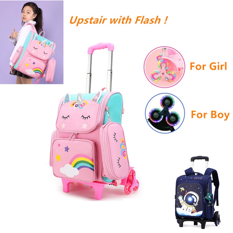Trolley School Bag FLash Roller Wheels Unicor Beg Sekolah Roda 拉杆书包 ...