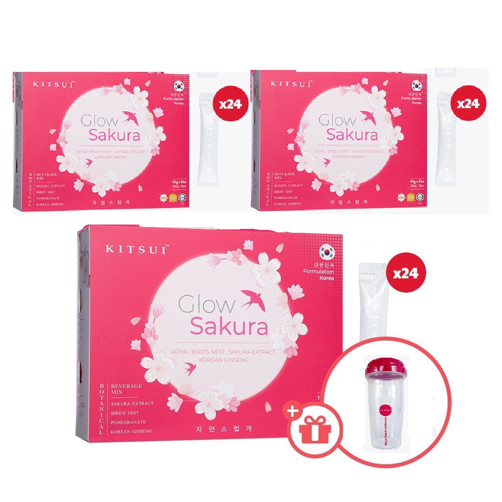3 x KITSUI Glow Sakura Birdnest Set | Shopee Malaysia