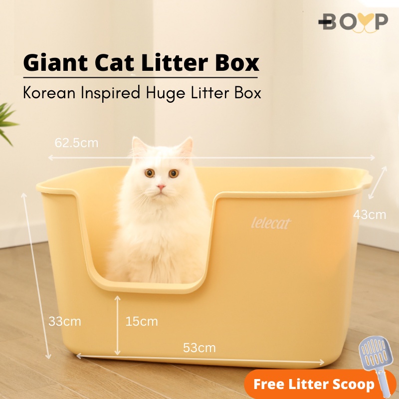 BOOP| Korean Inspired Minimalist Huge XXL Jumbo Cat Litter Box 韩风开放式猫砂盆 ...