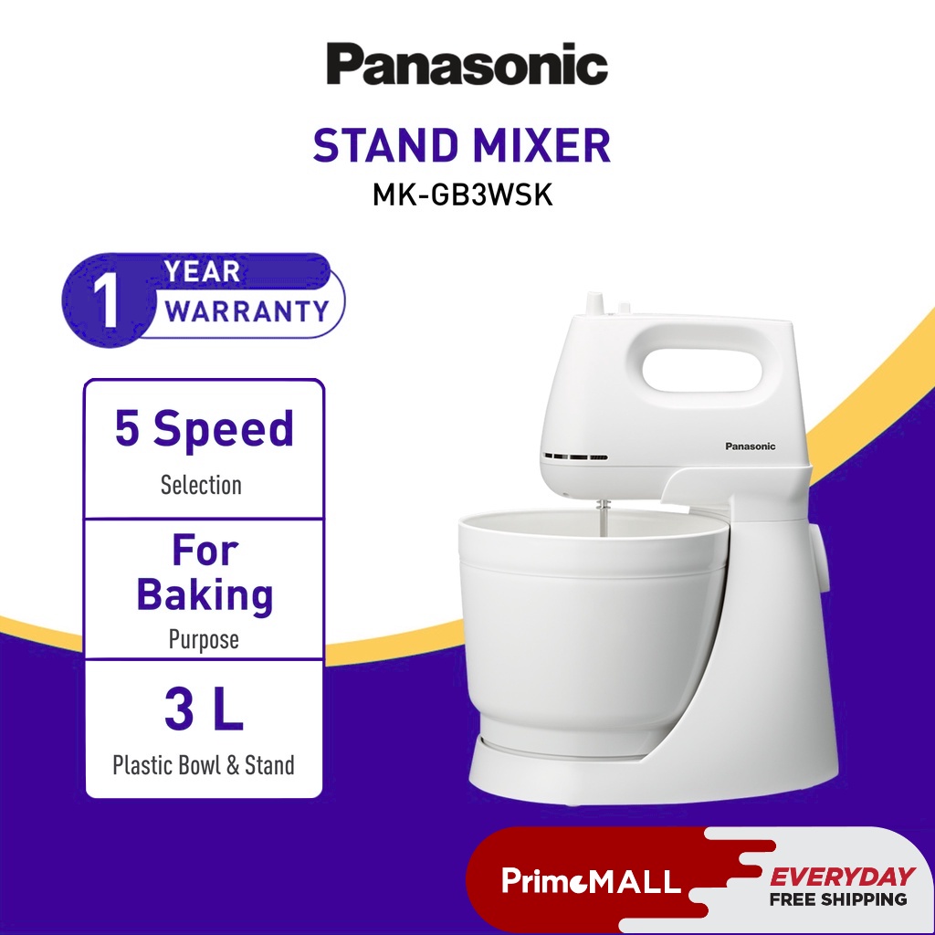 PANASONIC MK-GB3 Stand Mixer 5 Speed Selection MK-GB3WSK 3L Plastic ...
