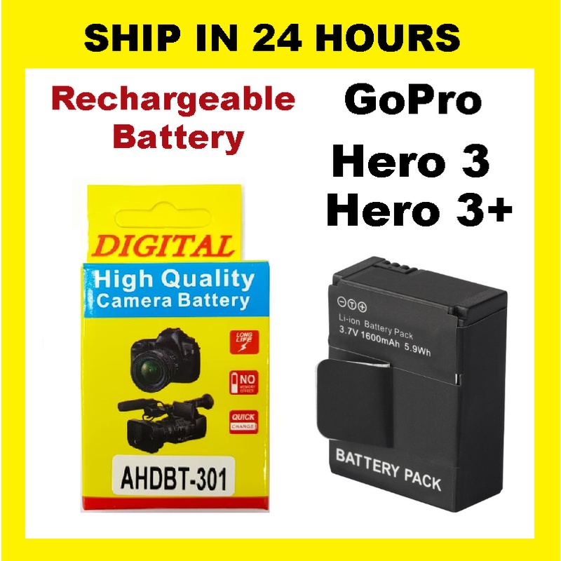 [Ready Stock] GoPro Hero 3 / Hero 3+ Plus Rechargeable Battery Charger ...
