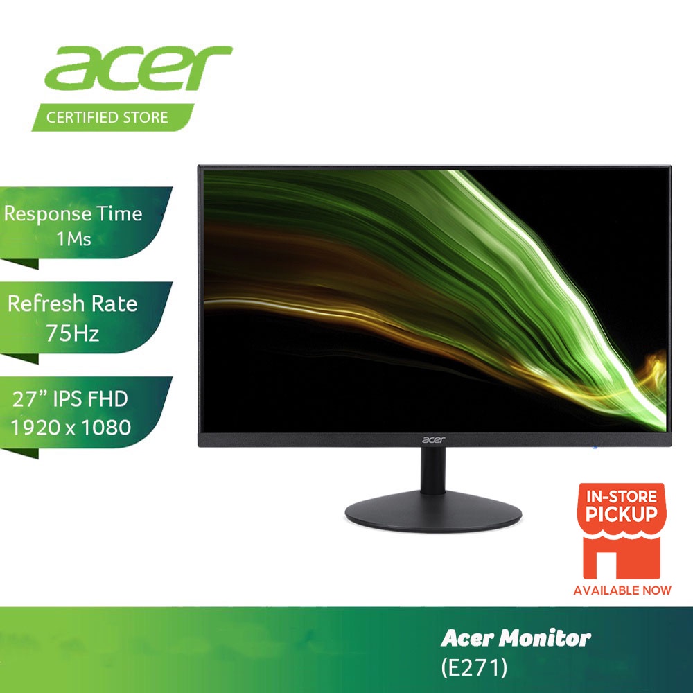 ACER ( E271 / SA271 ) 27" IPS FHD 75Hz MONITOR | Shopee Malaysia