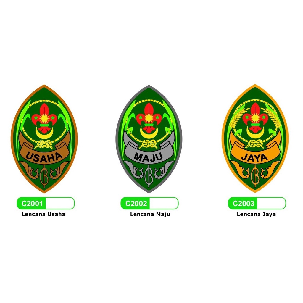 MALAYSIA JUNIOR SCOUT BADGES LENCANA PENGAKAP MUDA USAHA , MAJU & JAYA ...