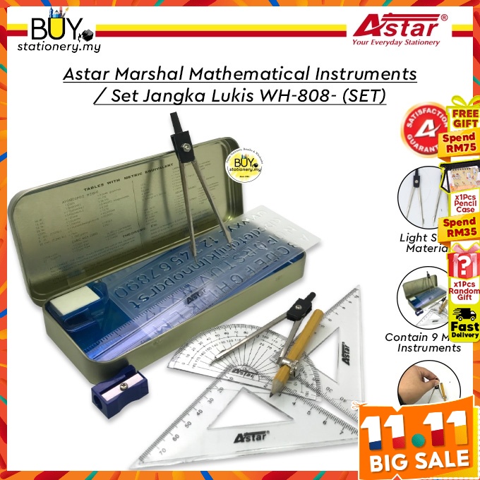 Astar Marshal Geometry Set Mathematical Instruments WH-808 -(SET ...