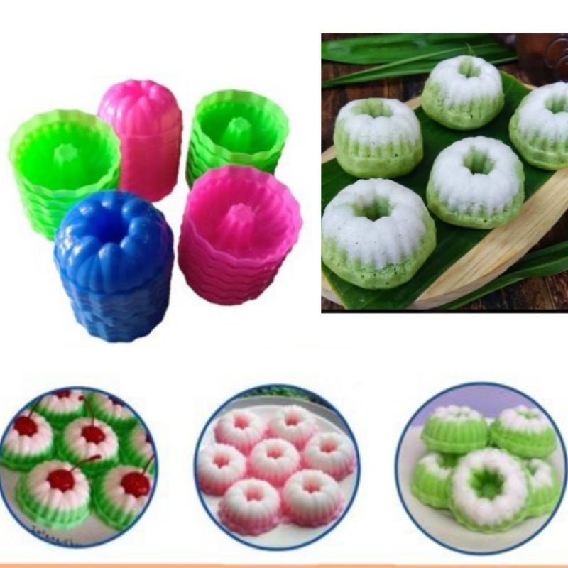 12pcs Acuan Kuih Ayu Bulat / Jelly Mould / Pudding Mould / Kuih Apam ...