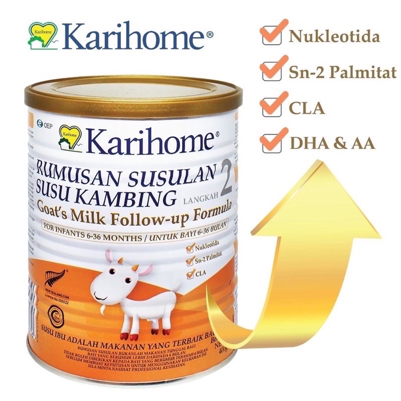 NEW PREMIUM KARIHOME STEP 2 Goat Milk Follow-Up Formula Susu Kambing ...
