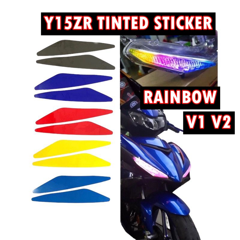 Sticker Tinted lampu kecil Y15ZR Full Cover Lampu V1 V2 / Eye Lamp ...