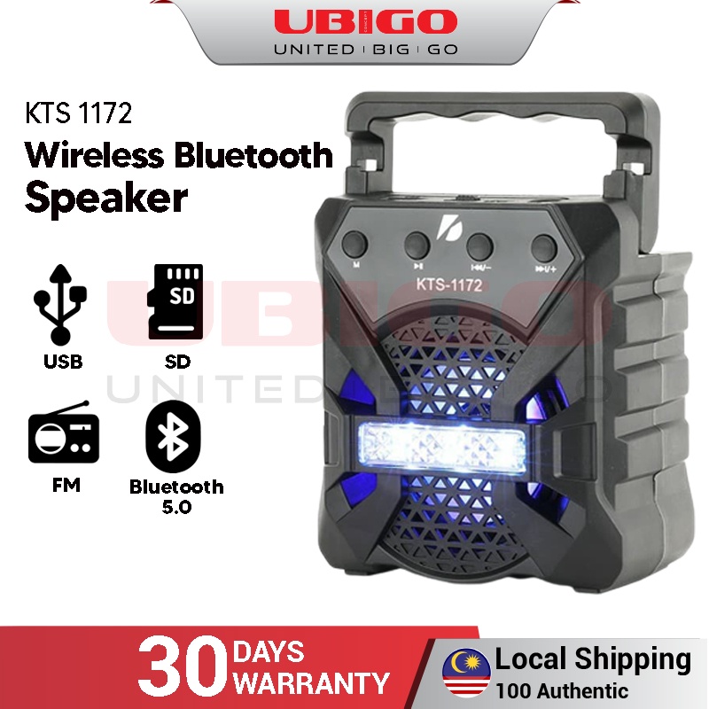 UBIGO Portable KTS 1172 Wireless Bluetooth Speaker Karaoke Machine TWS Stereo Sound Strong Bass ...