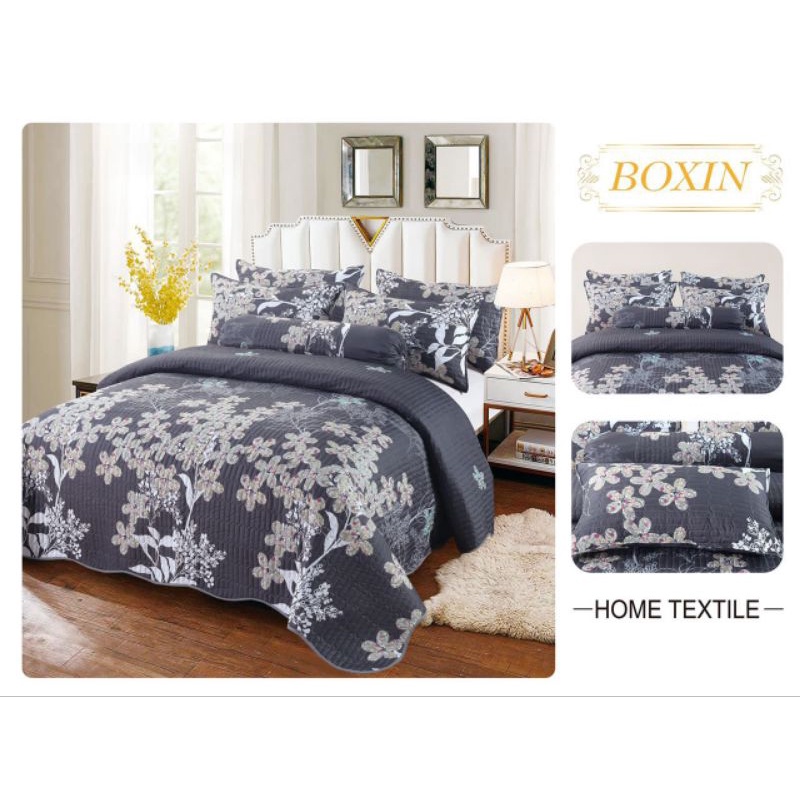 cadar pechwork queen 7 in 1 bercorak bunga | Shopee Malaysia