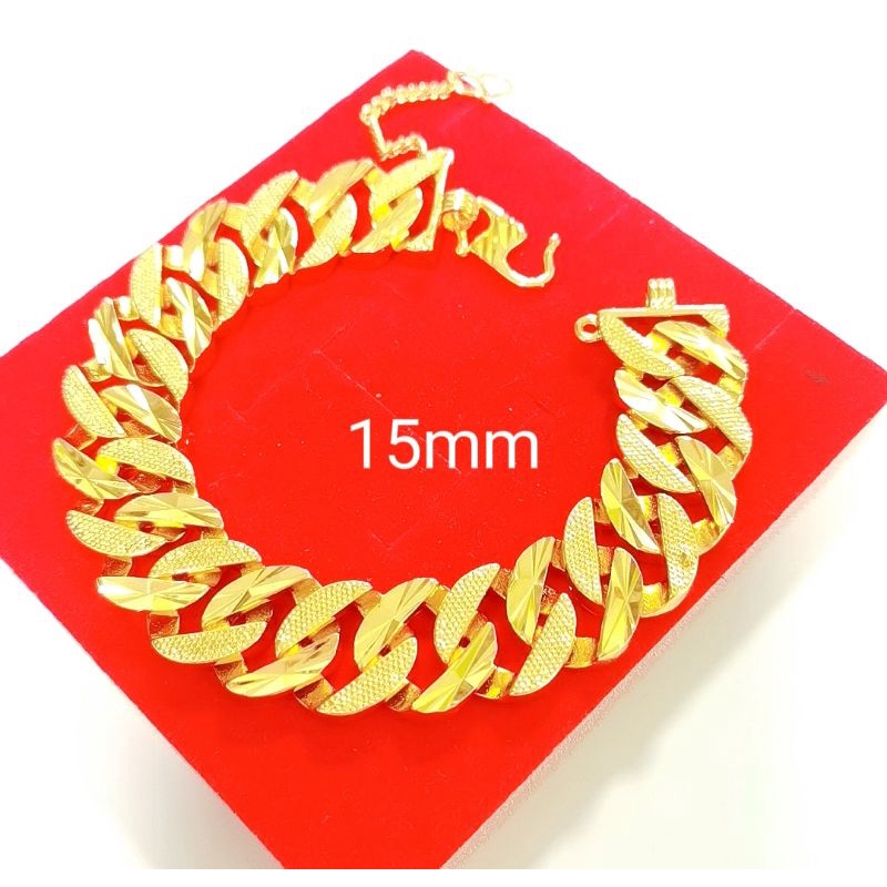 Emas Korea Gred A RANTAI TANGAN KIKIR BRACELET GOLD PLATED - 24K HQ 916 ...