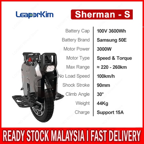 Leaperkim Veteran Sherman S Electric Unicycle EUC | Shopee Malaysia