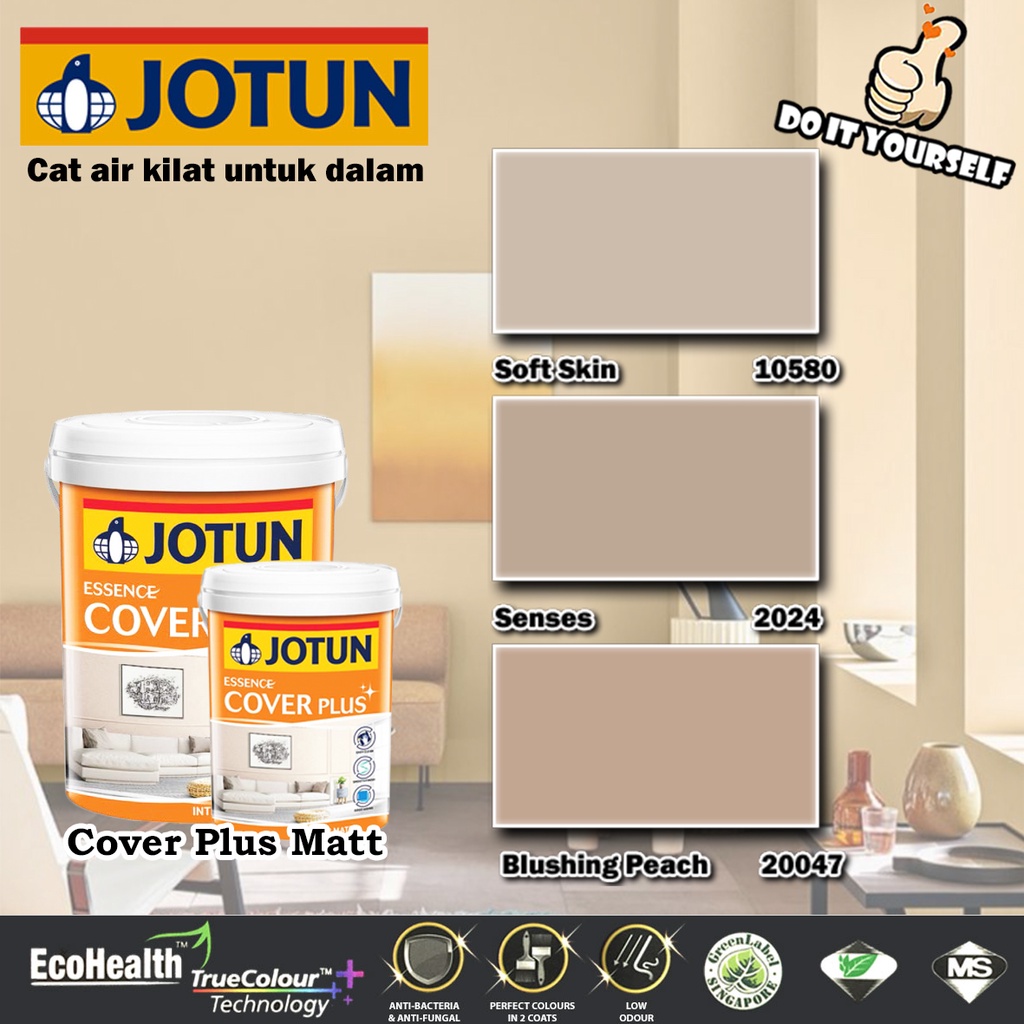 JOTUN ESSENCE COVER PLUS INTERIOR MATT 1 Liter Soft Skin 10580 / Senses ...