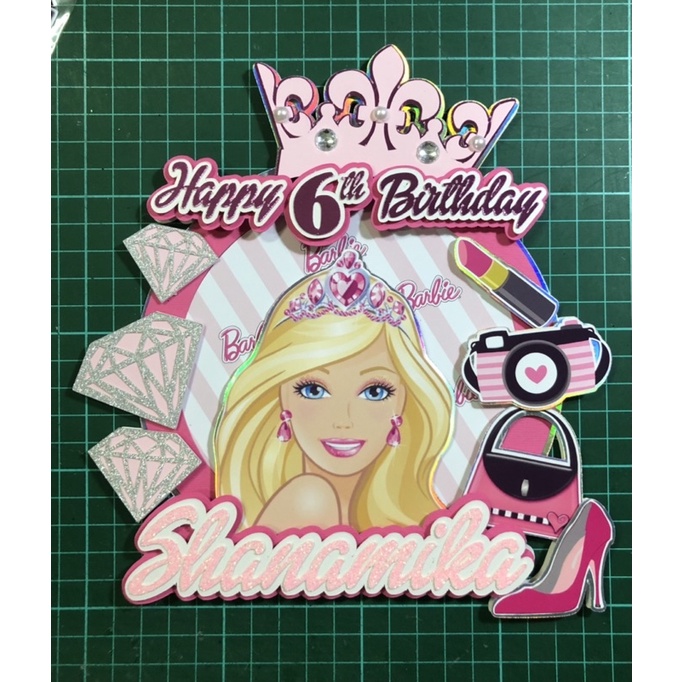 Barbie 3d cardstock cake topper | Shopee Malaysia