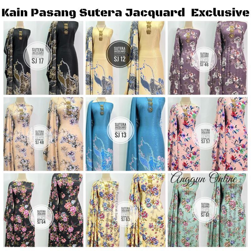 Kain Pasang Sutera Jacquard Exclusive Bidang 60/Kain Pasang Jacquard ...