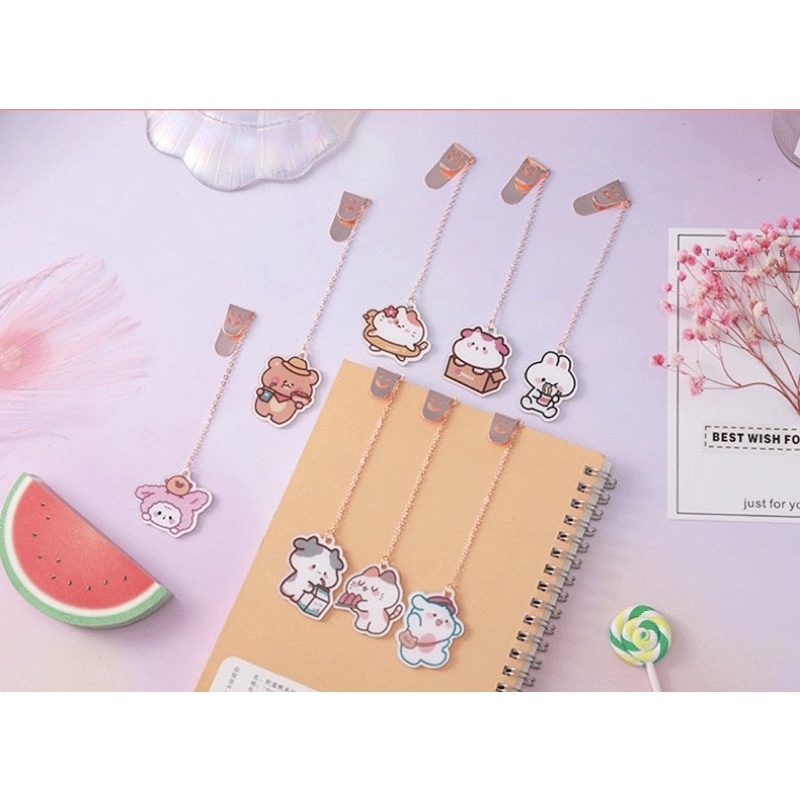 Creative Decoration Bookmarks Cute Gifts Cartoon Bookmark Kawaii ...