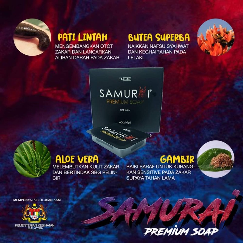 Sabun samurai soap for men original sabun premium | Shopee Malaysia