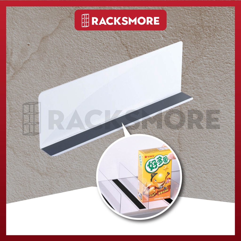 RACKSMORE Gondola Rack Divider L Shape Plastic Acrylic Strong Magnet ...
