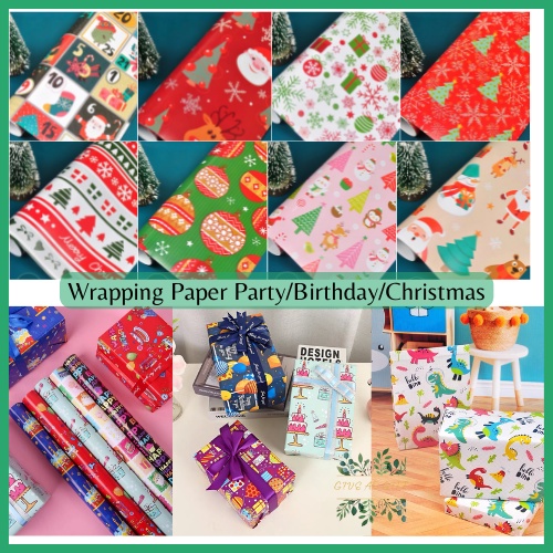 Gift Wrapping Paper Kertas Hadiah Balut Hadiah Cartoon Pembalut Hadiah ...