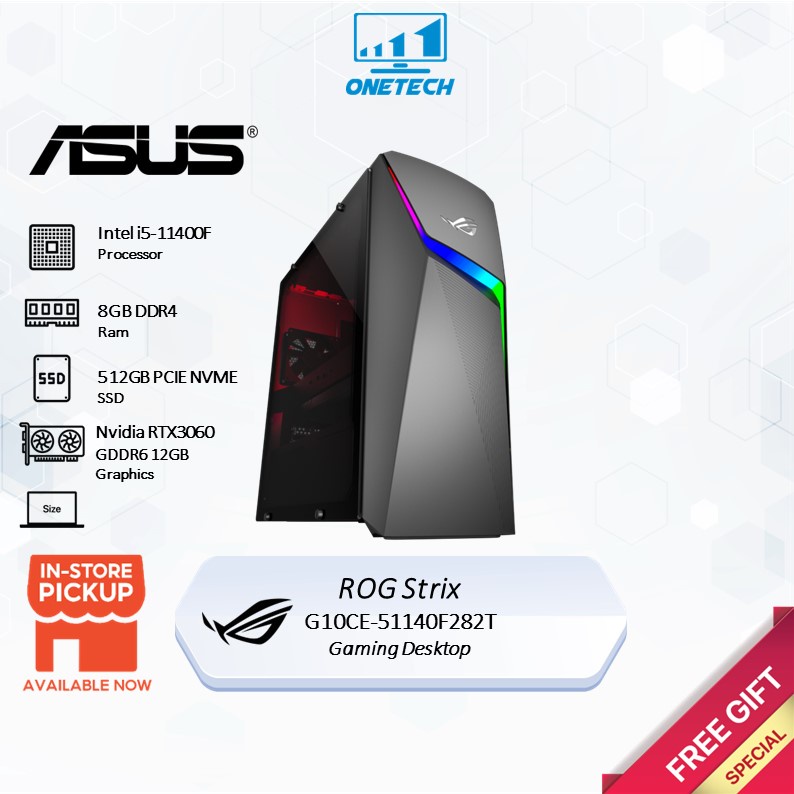Asus ROG Strix G10CE-51140F282T Gaming Desktop - Eclipse Grey (Intel i5 ...